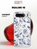 Силиконовый чехол на Realme 16 / Реалми 16 с принтом Винтажный узор с сииними цв...