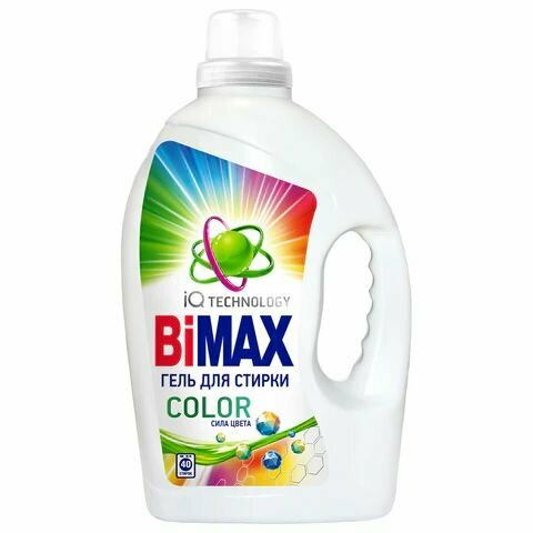 2 шт. Гель для стирки с пятновыводителем 2,6 л, BIMAX "Color", 2006-3