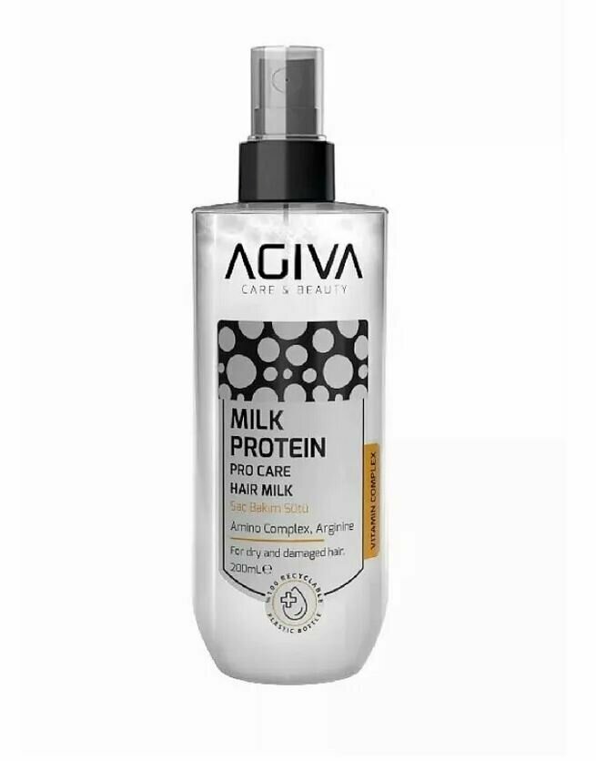 Спрей-кондиционер AGİVA для волос несмываемый Milk Protein Amino Complex Pro Care, 200 мл