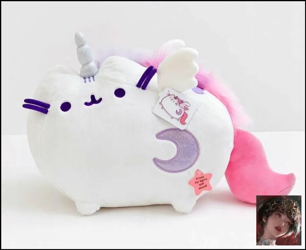 Мягкая игрушка Кот Пушин Единорог "PUSHEEN THE CAT" (белый)