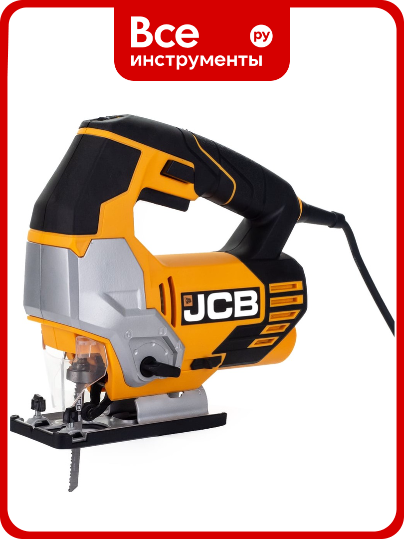 Электролобзик JCB 800W JCB‑JS800‑E для дерева, полупрофессиональный, с регулируемым наклоном подошвы, с маятниковым