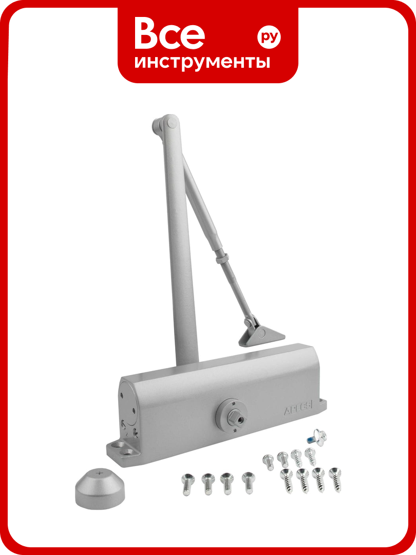 Доводчик дверной APECSDC-20.6/1400/160-A1-SL 18930 00018930, 1400 мм гидравлический тип, верхний монтаж