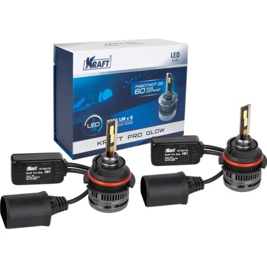 Светодиодная лампа Kraft HB1 12v/24v 45w (P29t) Pro Glow, 2 шт. в комплекте