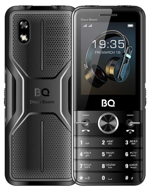 Сотовый телефон BQ BQM-2842 Disco Boom черный (2G,2*SIM,2.8",320х240, mSD до 32Gb,0.3Мп,4000мАч, FM)