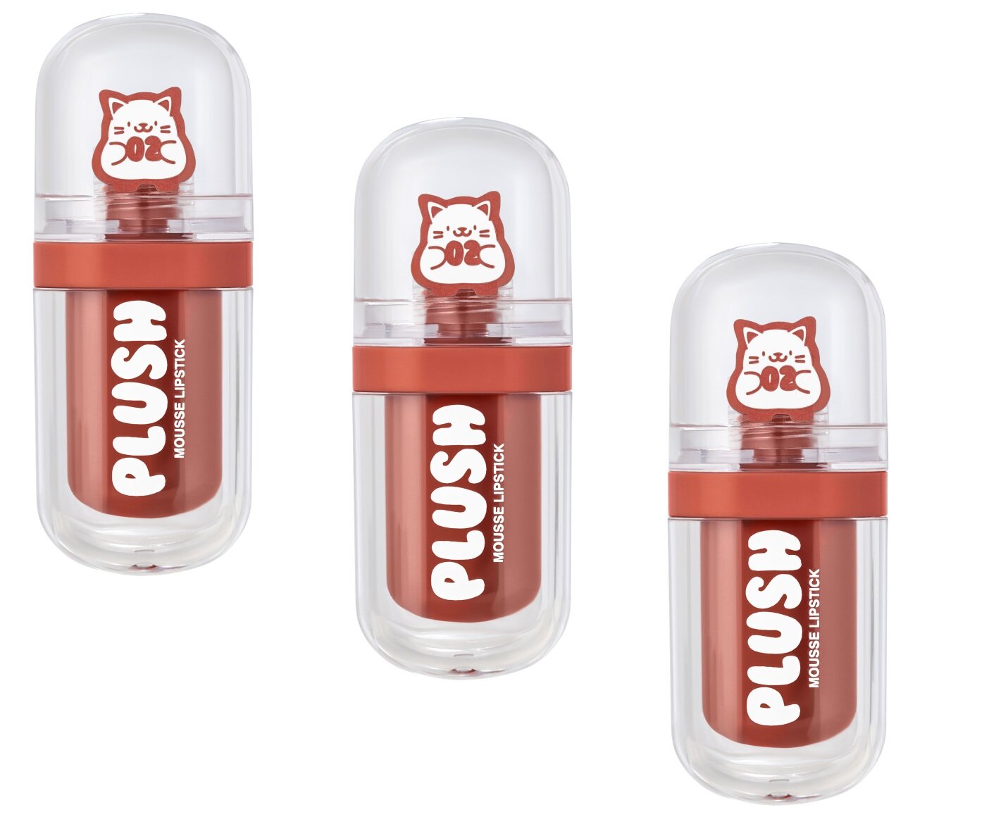 Помада для губ муссовая Beauty Bomb Mousse Lipstick «Plush» тон 02 3шт