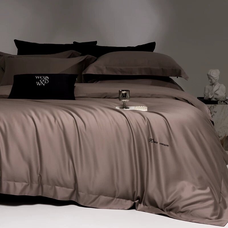 Комплект постельного белья ESIX Yile Home Textiles из 4 предметов: высококачественный ультратонкий хлопок Lenzing