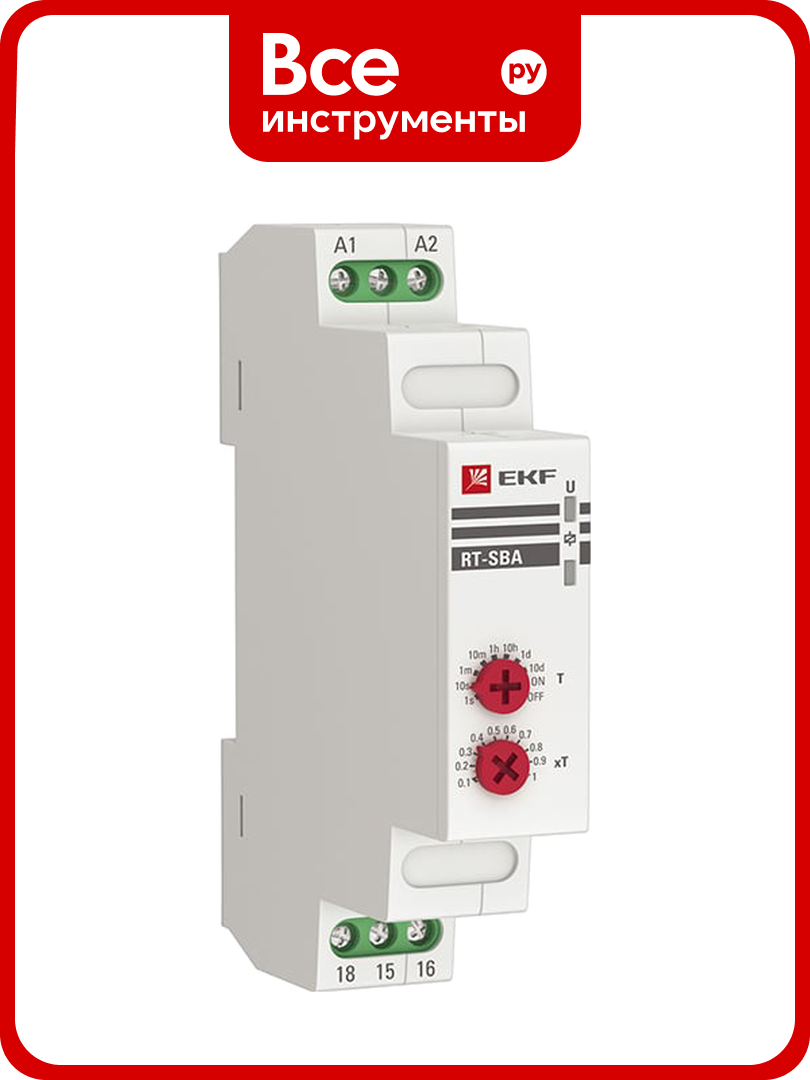 Реле времени EKF RT-SBA, 12-240В, PROxima rt-sba-12-240