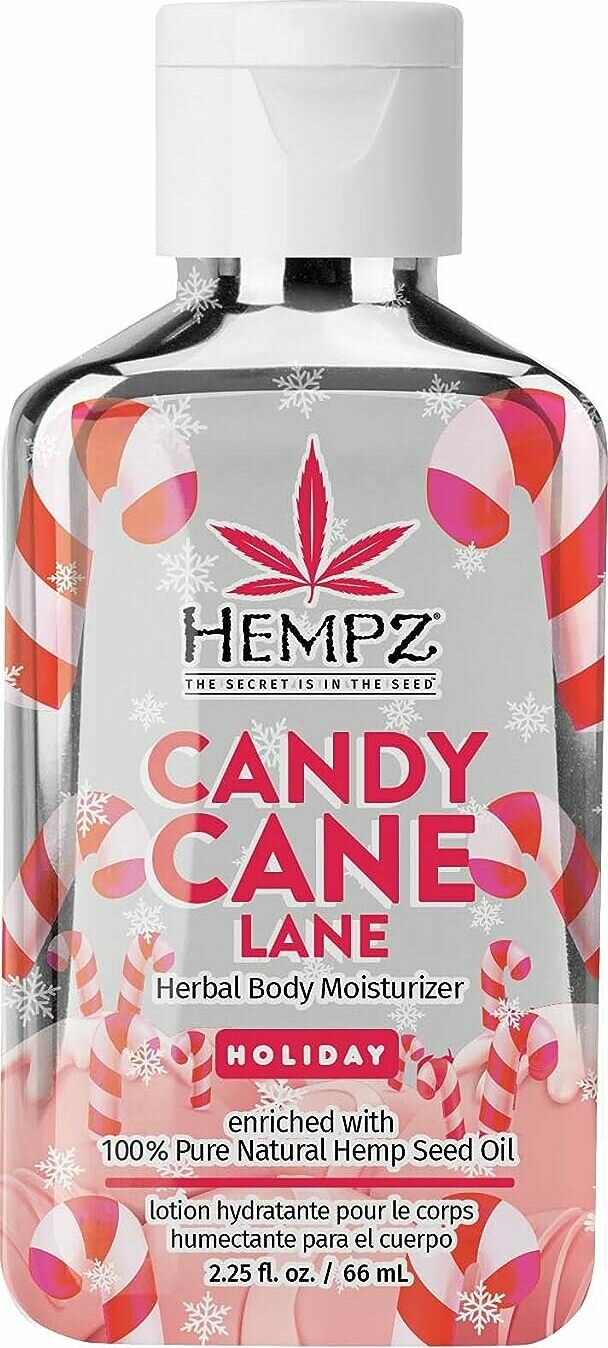 HEMPZ Лимитированное молочко для тела увлажняющее "Мятный леденец" 66 мл Candy Cane Lane Herbal Body Moisturizer Milk 66 50ml