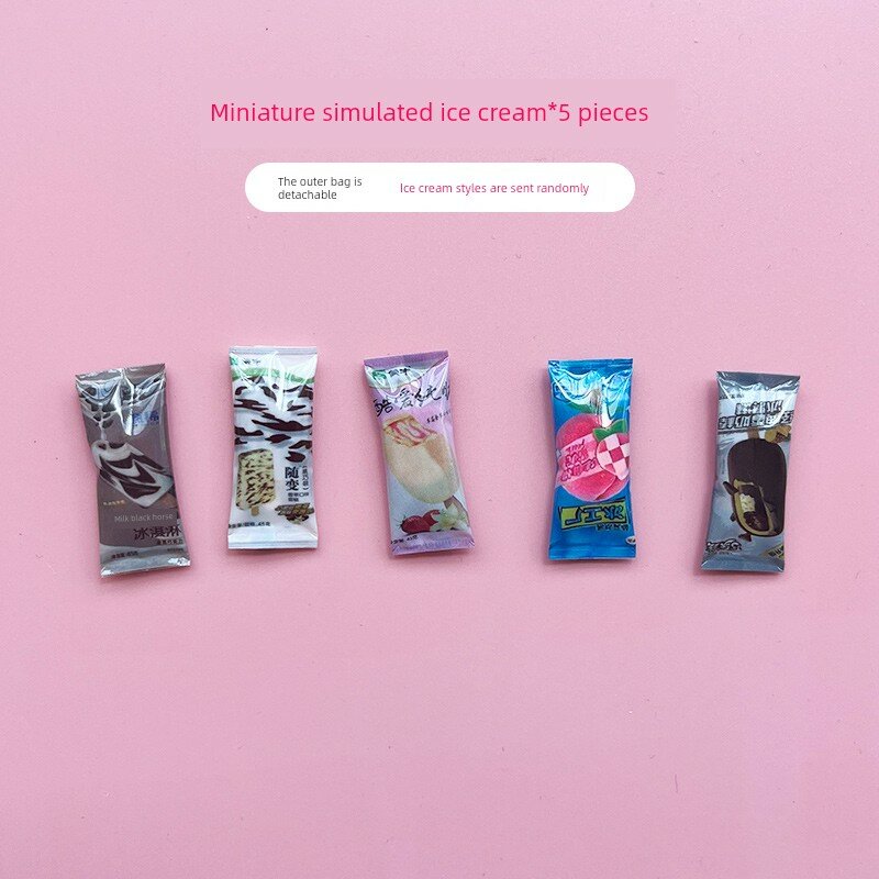 Миниатюрная модель мороженого, маленький фруктовый лед, сладкий рожок, лотос из льда, мини-игрушка, сюрприз-бокс для