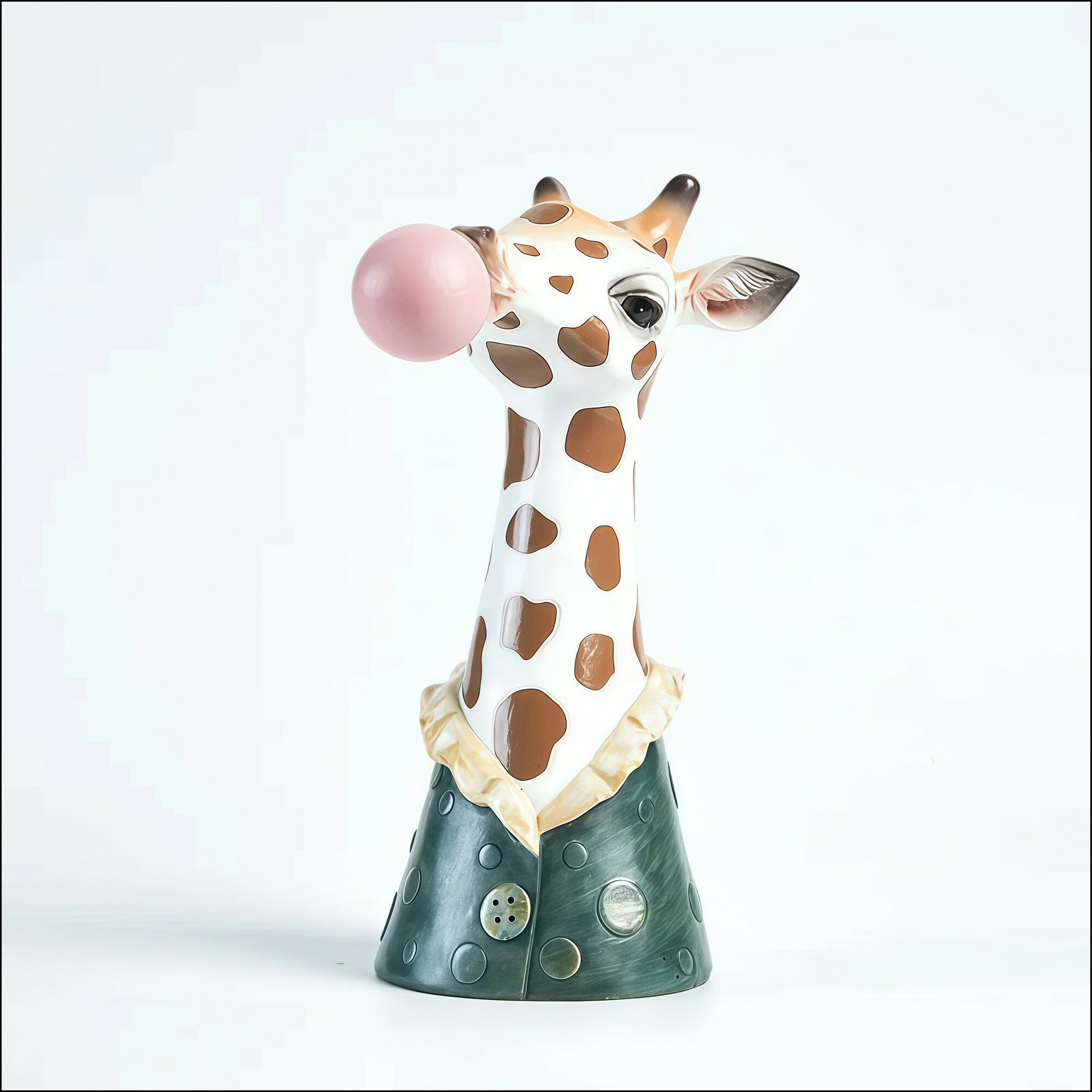 Декоративная ваза "Giraffe", с зеброй, жирафом, канифоль, 1 шт