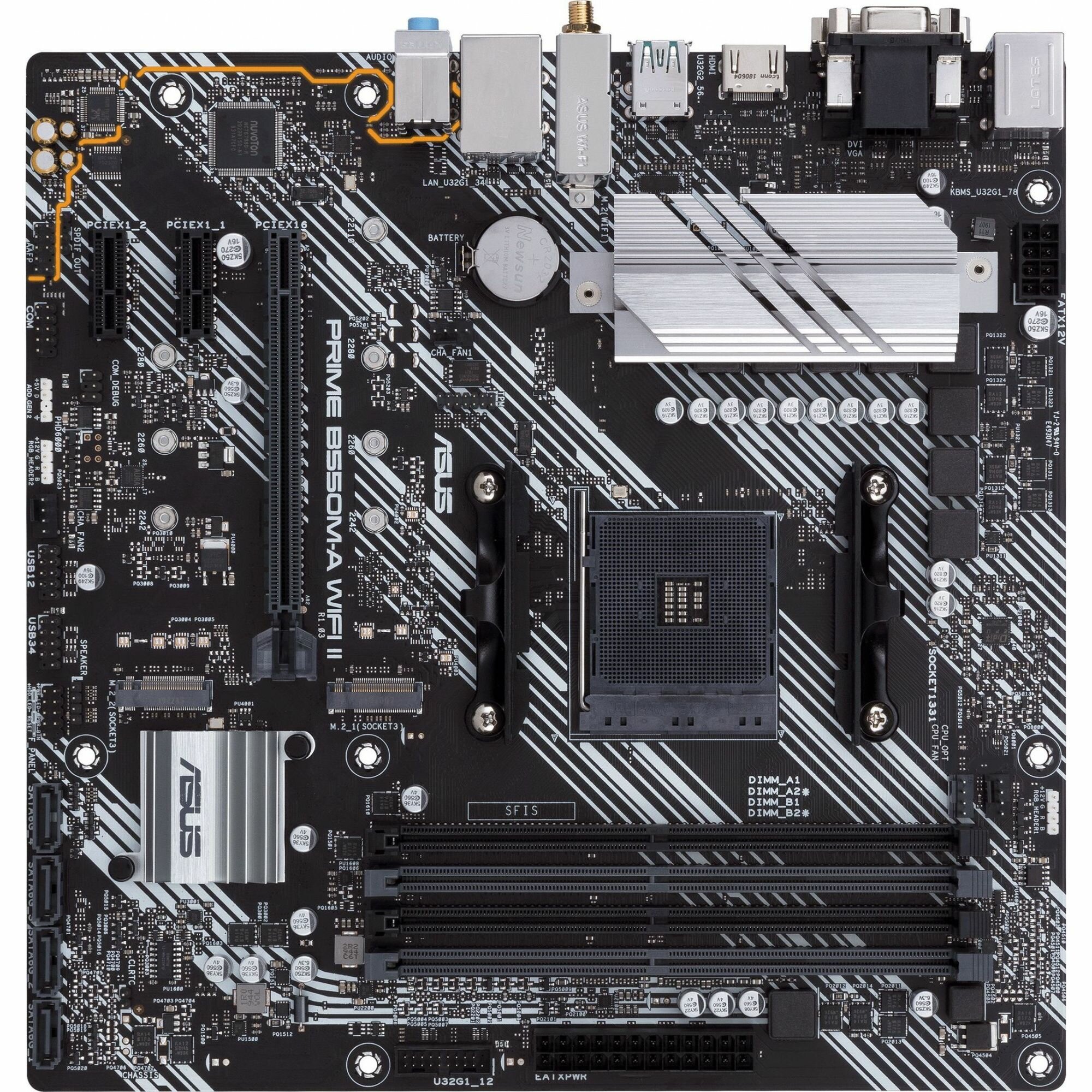 Материнская плата ASUS PRIME B550M-A WIFI II, AM4, AMD B550