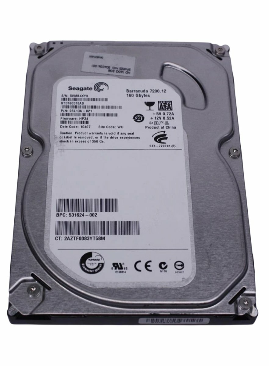 Жесткий диск HP 160Gb 7200 SATAII 3.5" HDD 531624-002