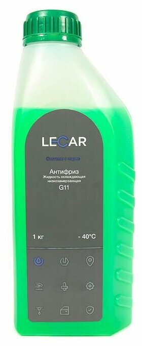Антифриз Lecar G11 готовый -40C зеленый 1 л 000011210