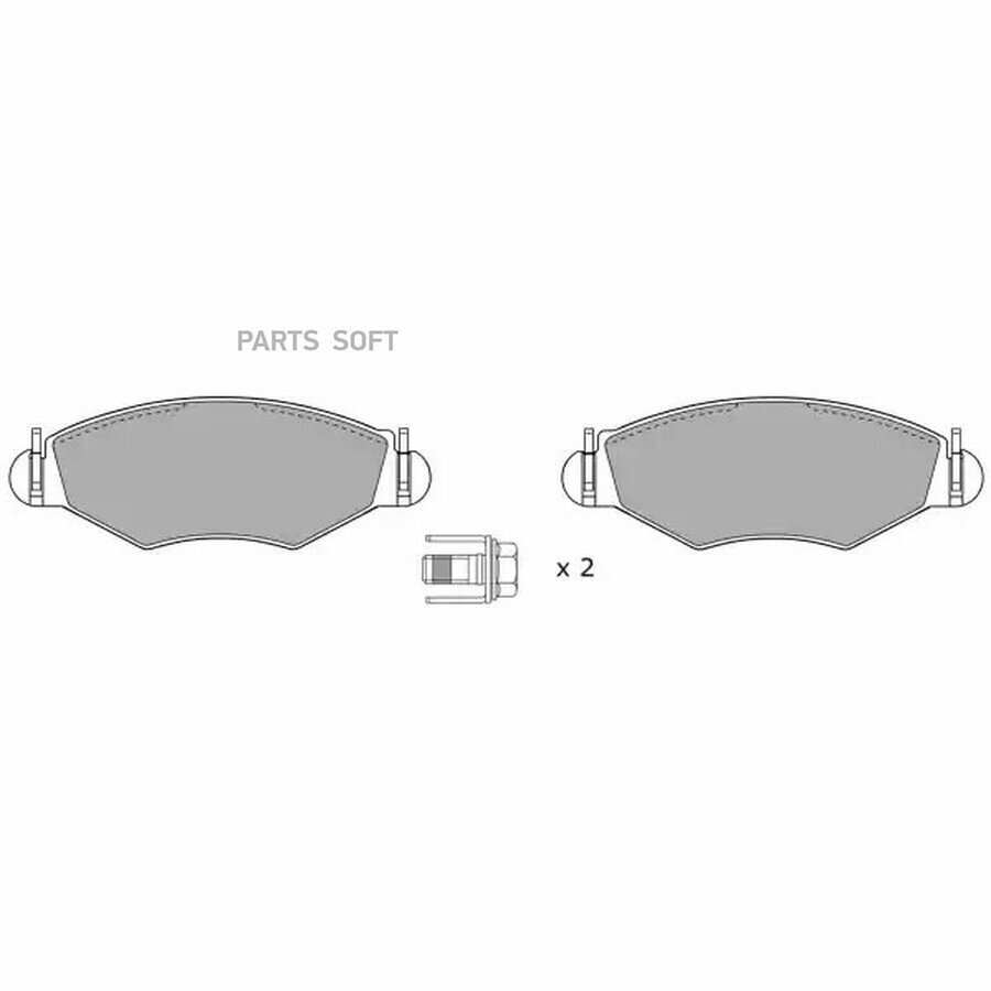 Колодки тормозные передние Peugeot Peugeot 206 (98-)/306 (97-) диск. перед. от официального дистрибьютора, FREMAX, артикул FBP108301