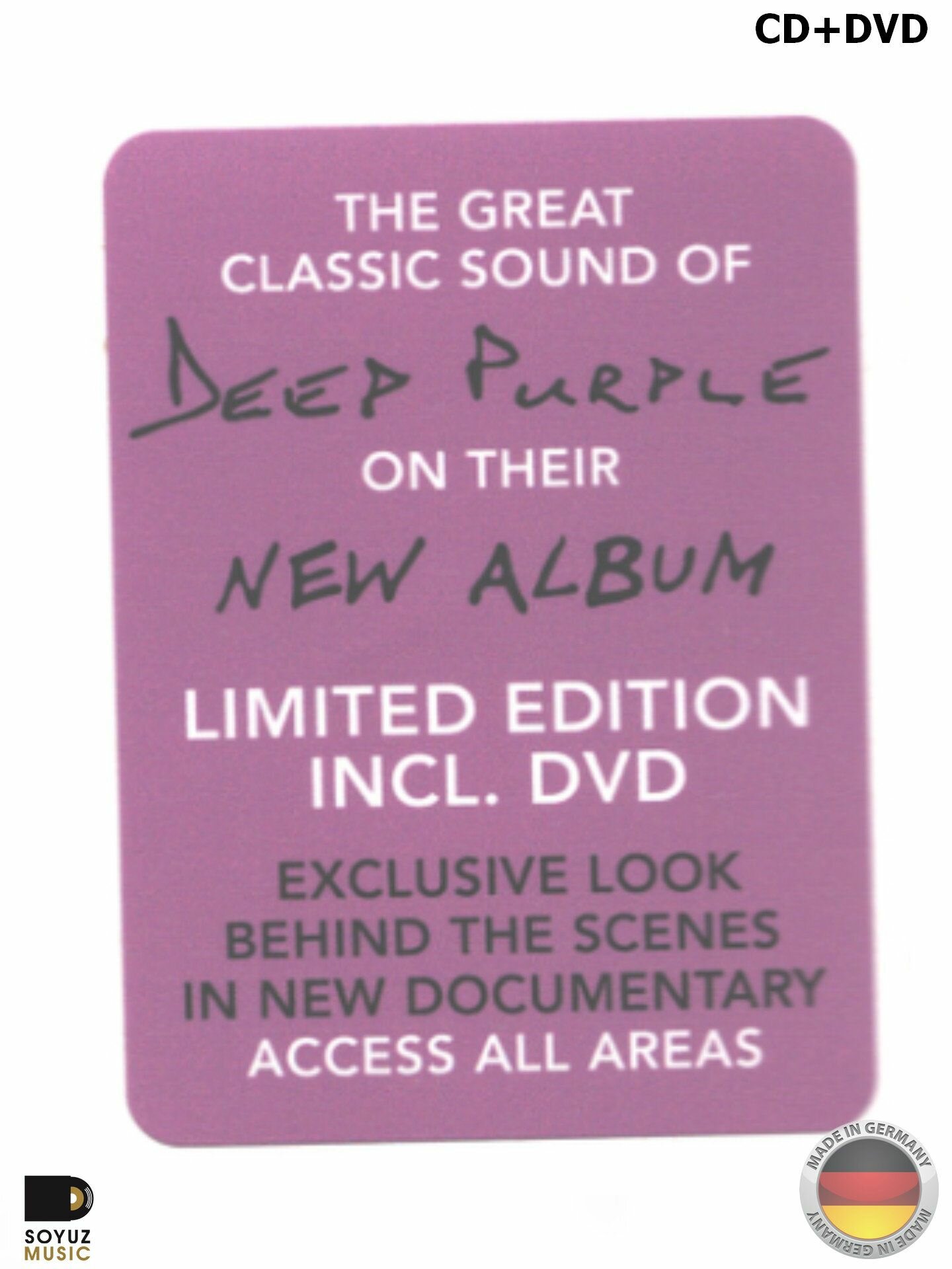 Deep Purple. - 1 (CD+DVD Digipak/Компакт диск) — фото 1