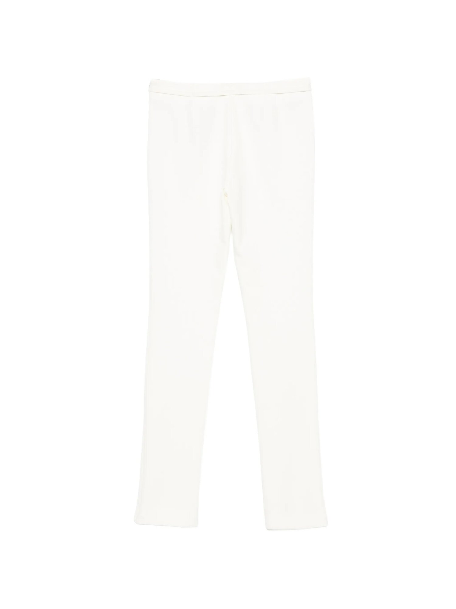 Брюки Blumarine Logo-plaque flared trousers, размер 46, бежевый/белый — фото 1