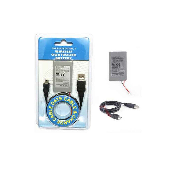 Аккумулятор для геймпада (джойстика) PS3 1800 mah, 3.7v + кабель зарядки
