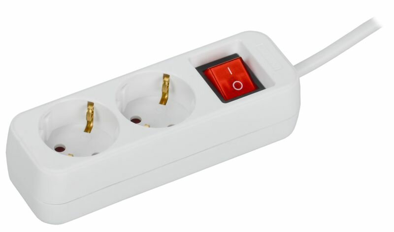 Удлинитель 2х3м 10А У02К ПВС 3х1 бел. UMA IEK UM-YP10-10-02-03-ZK-K01