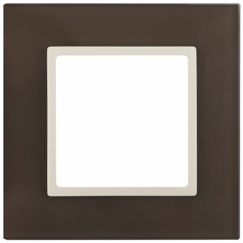 Рамка 1-м 14-5101-31 стекло Elegance мокко+сл. кость ЭРА Б0034485