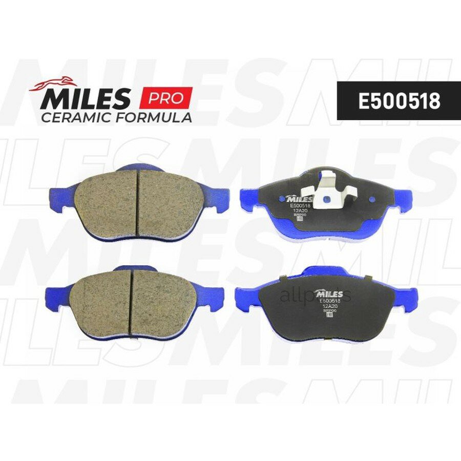 MILES E500518 Колодки тормозные RENAULT LAGUNA 01-/SCENIC 03- передние Ceramic