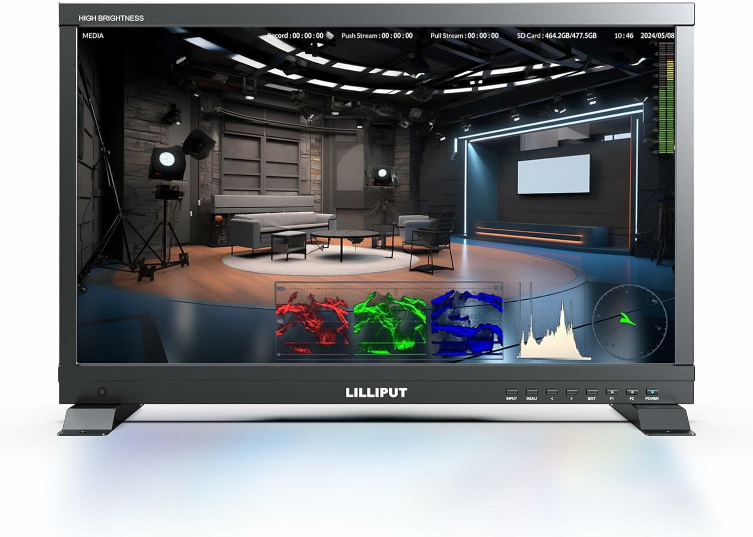 Монитор Lilliput PVM220S-E 21,5 дюйма, 1000 нит, для записи прямых трансляций.
