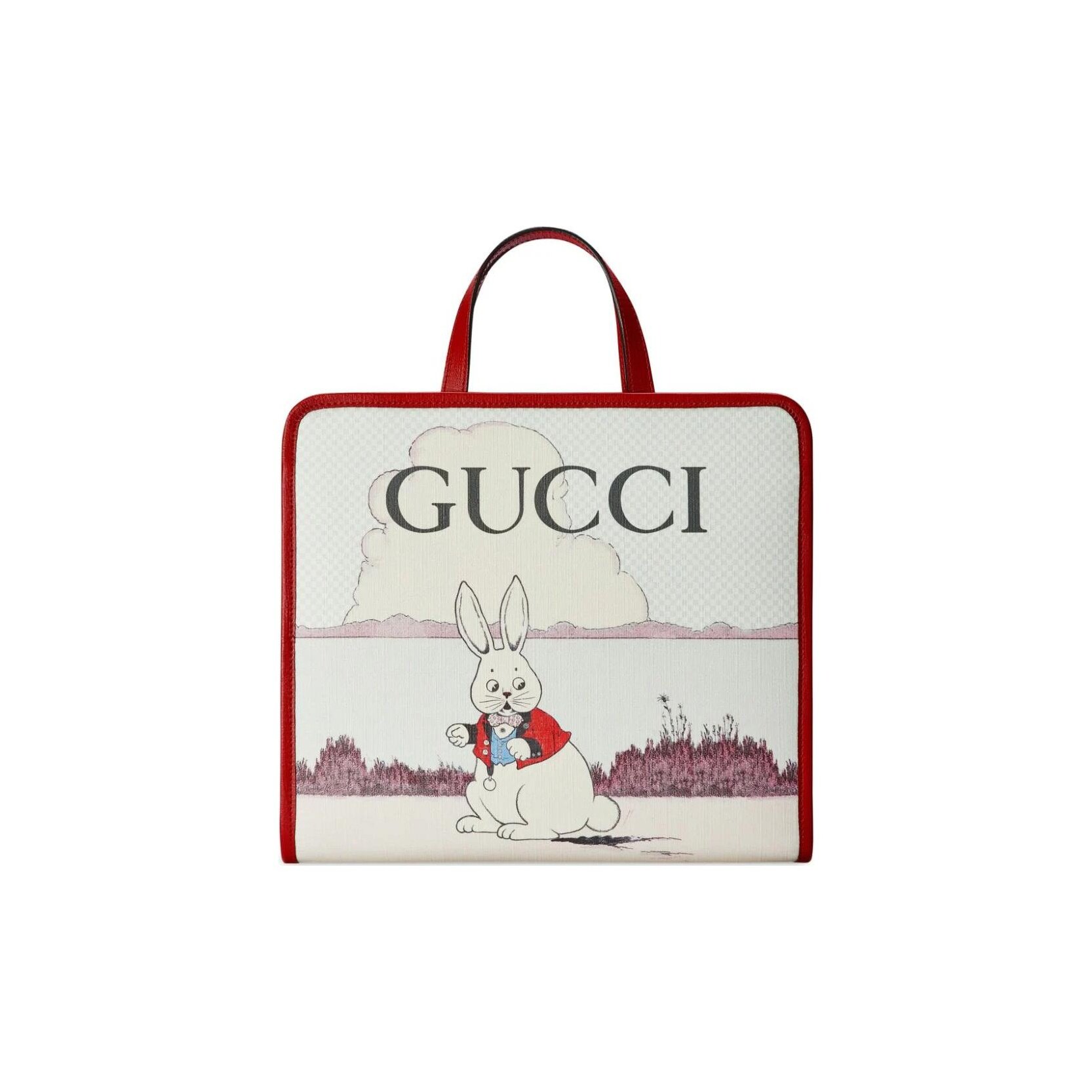 Сумка GUCCI, фактура тиснение, многоцветный — фото 1