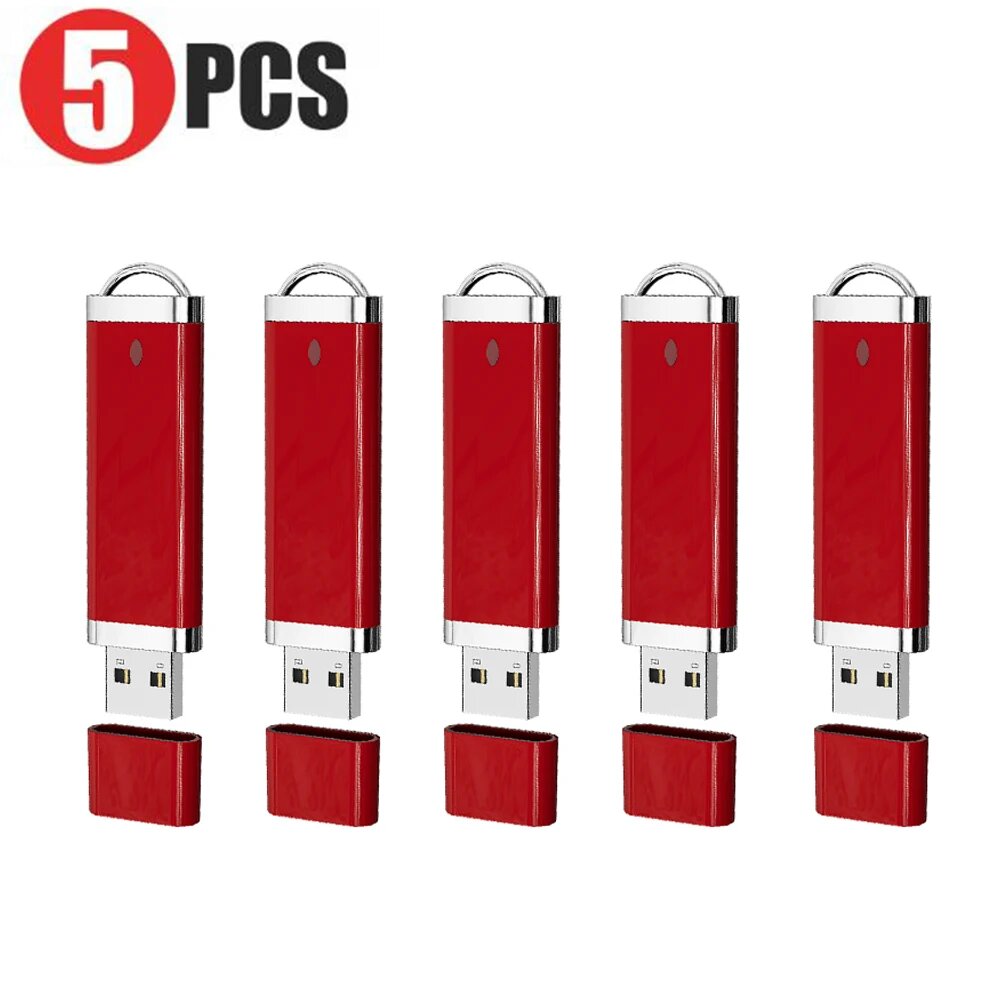 USB флешка 8 ГБ, 5 шт, Красный