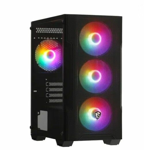 Корпус MSI MAG FORGE M100A Mini-Tower, MATX, 1xUSB 3.0, 2xUSB 2.0, 4x120mm Auto RGB Fan, Acrylic Window, Brown Box