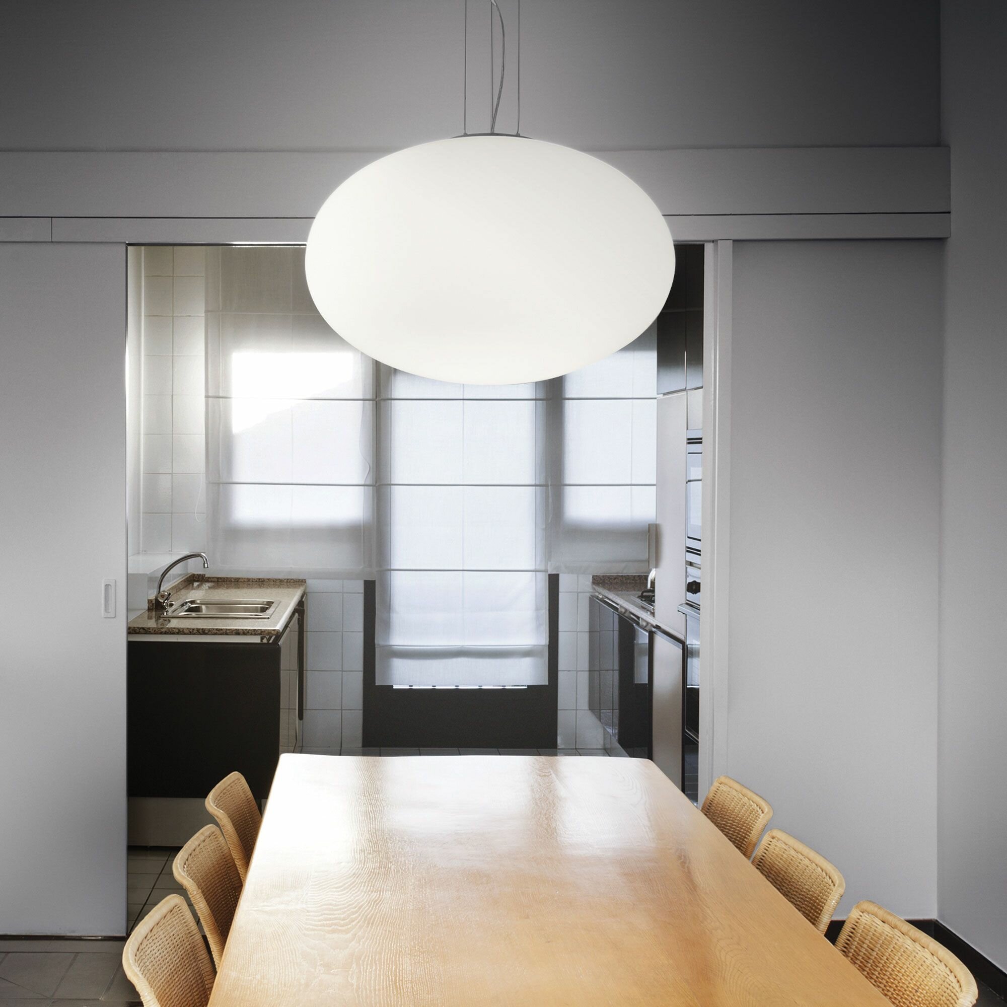 Светильник подвесной ideal lux Candy SP1 D40 макс.1х60Вт IP20 E27 230В Белый/Белый Стекло/Металл Без ламп 086736