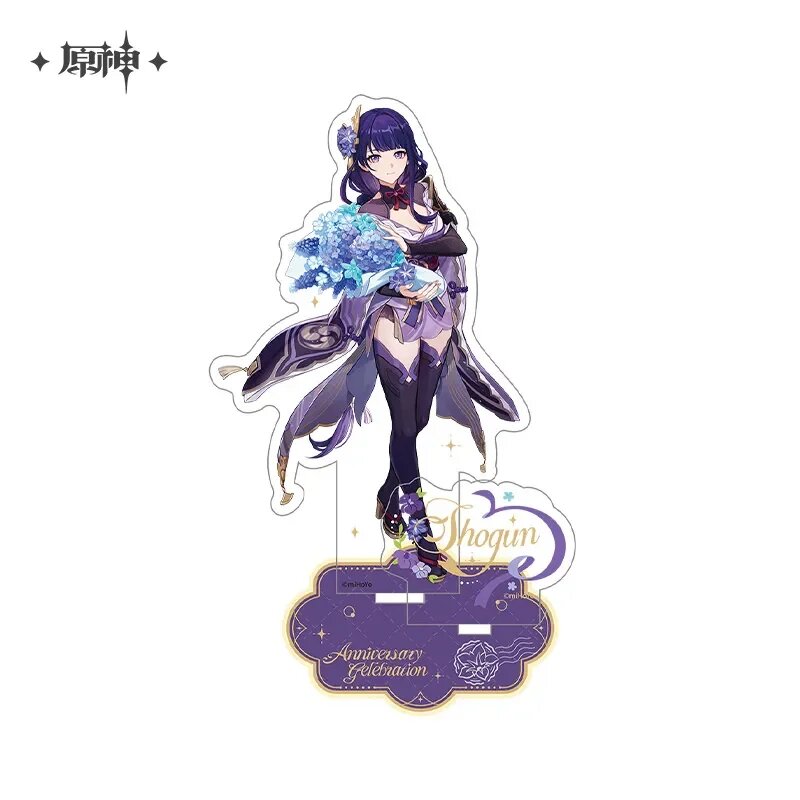Акриловый значок-подставка Genshin Impact Venti Zhongli Furina miHoYo Фиолетовый, 5rd Shogun Standee