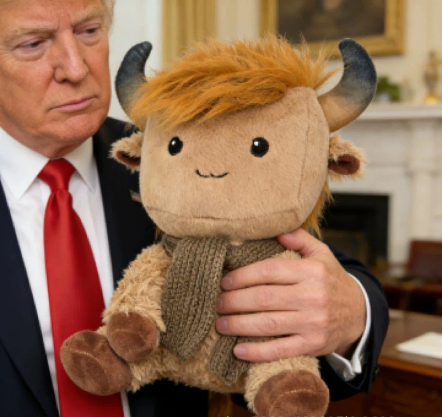 Совершенно новая оригинальная игрушка: плюшевая корова Трампа.