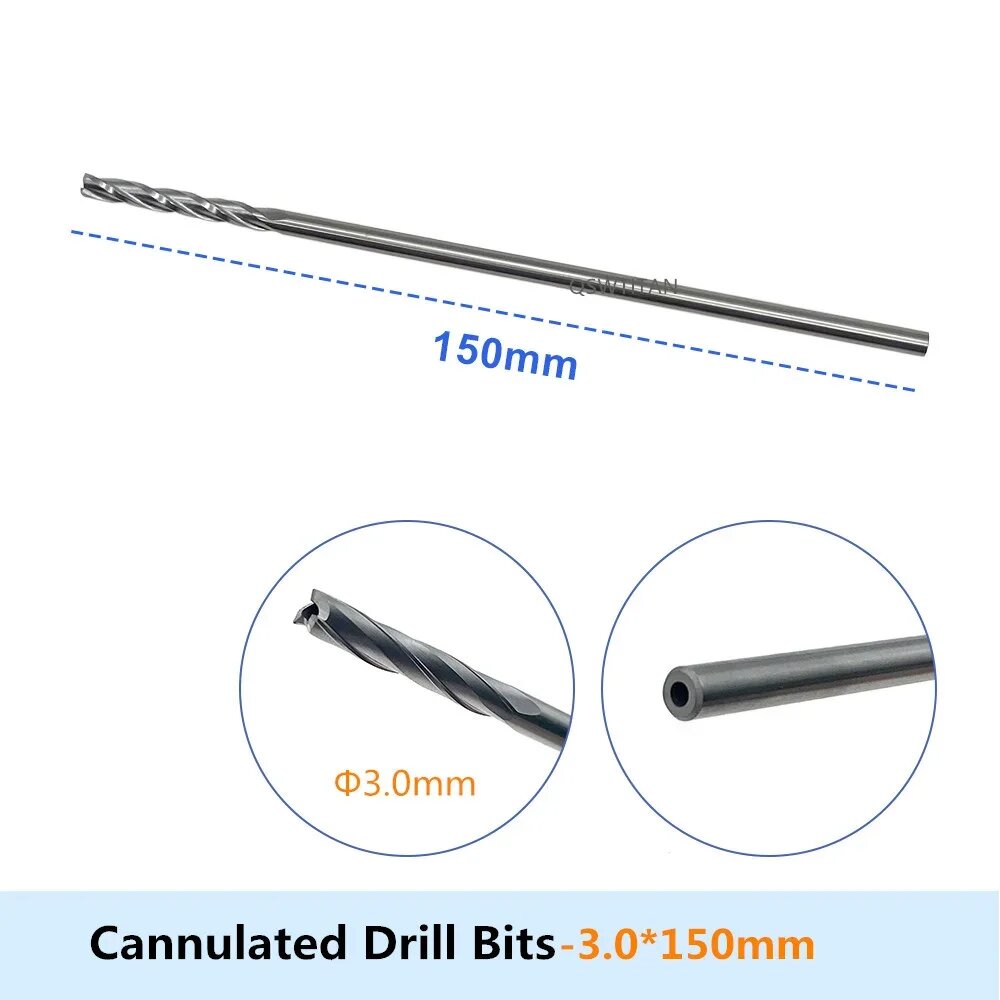 Cannulated Drill Bits VKTIMALL 250мм 3.0mm