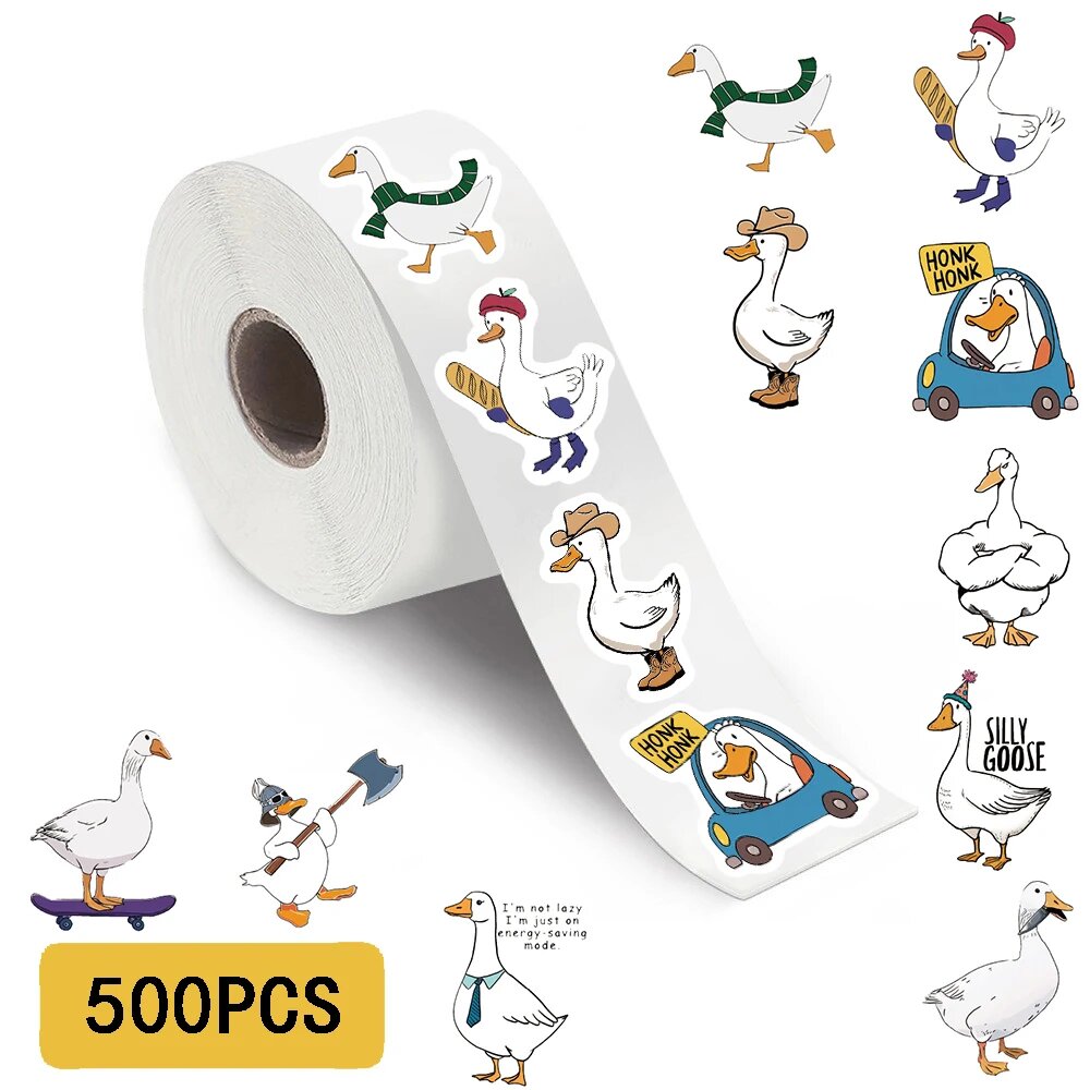 500 шт. Наклейки с гусями