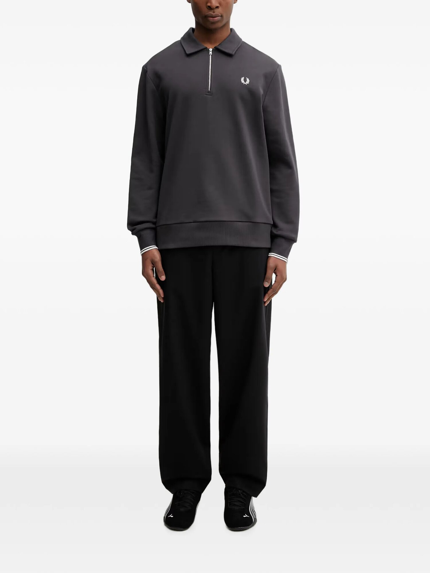 Свитер Half-zip embroidered-logo sweater