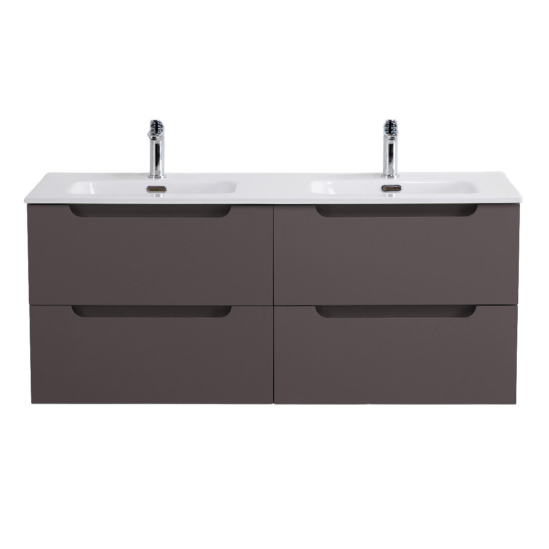 Тумба с раковиной BelBagno Etna 120 ETNA-1200-4C-SO-2-GSO темно-серый матовый