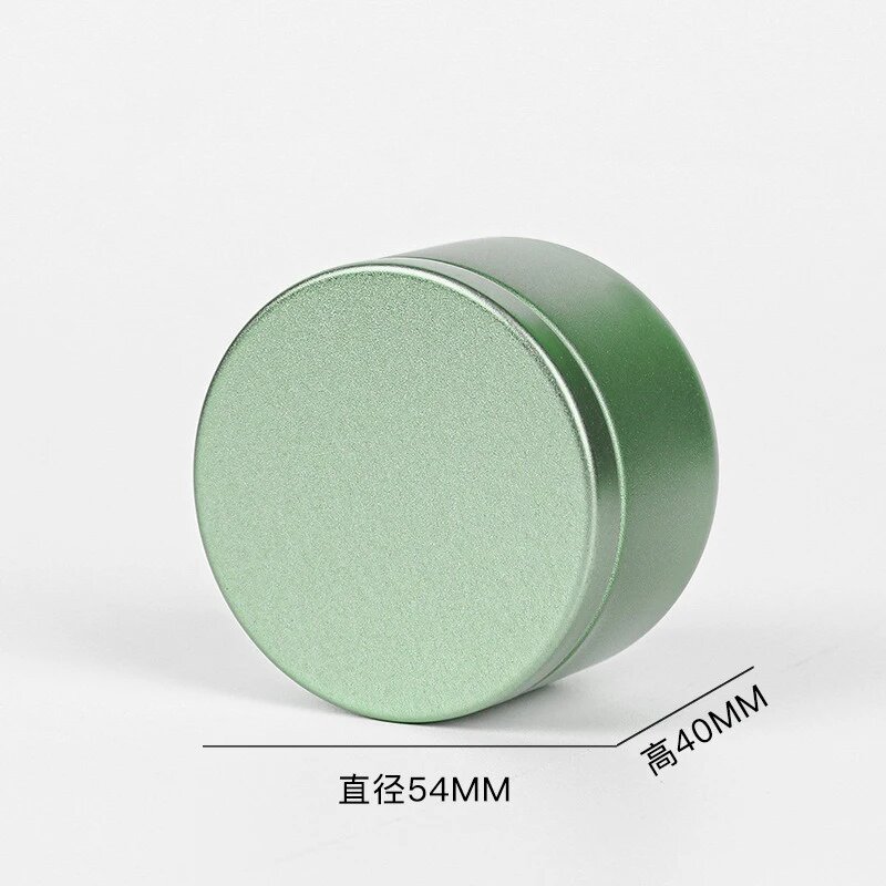 Круглая жестяная банка для чая, green