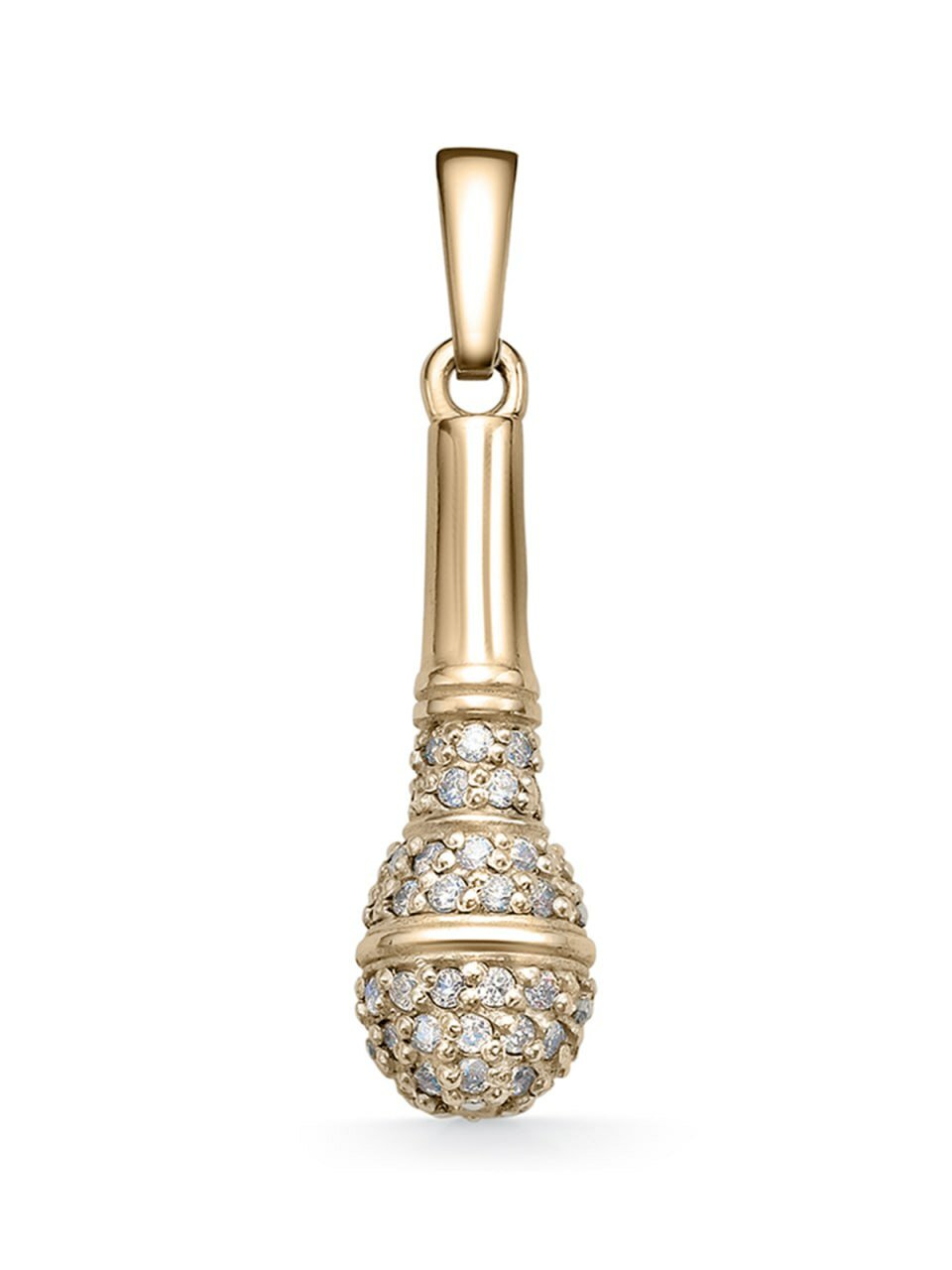 Подвеска MSJewellery, серебро, 925 проба, фианит, золотистый — фото 1