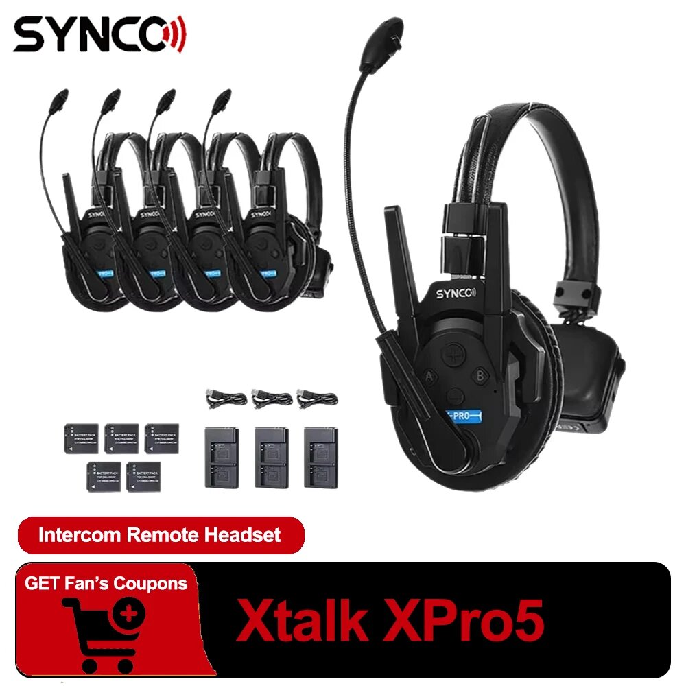 Беспроводная система внутренней связи Synco Xtalk XPro5 с 5 гарнитурами