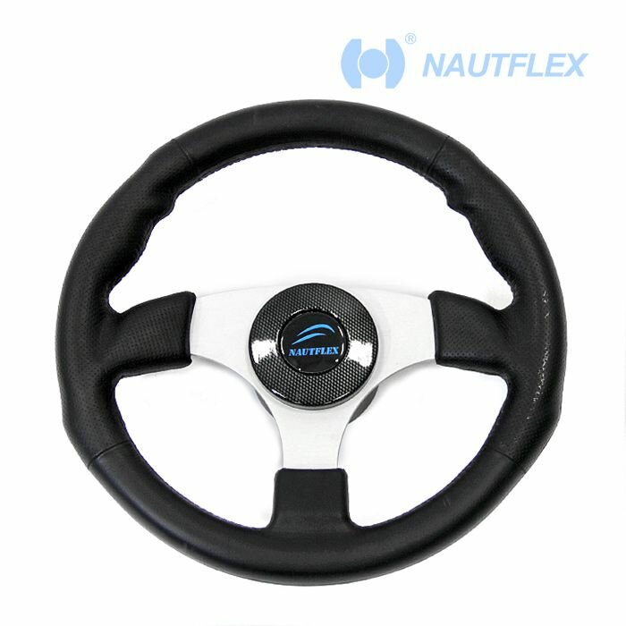 Штурвал NAUTFLEX Premium d340mm 161-E (алюм.+ PU черн)