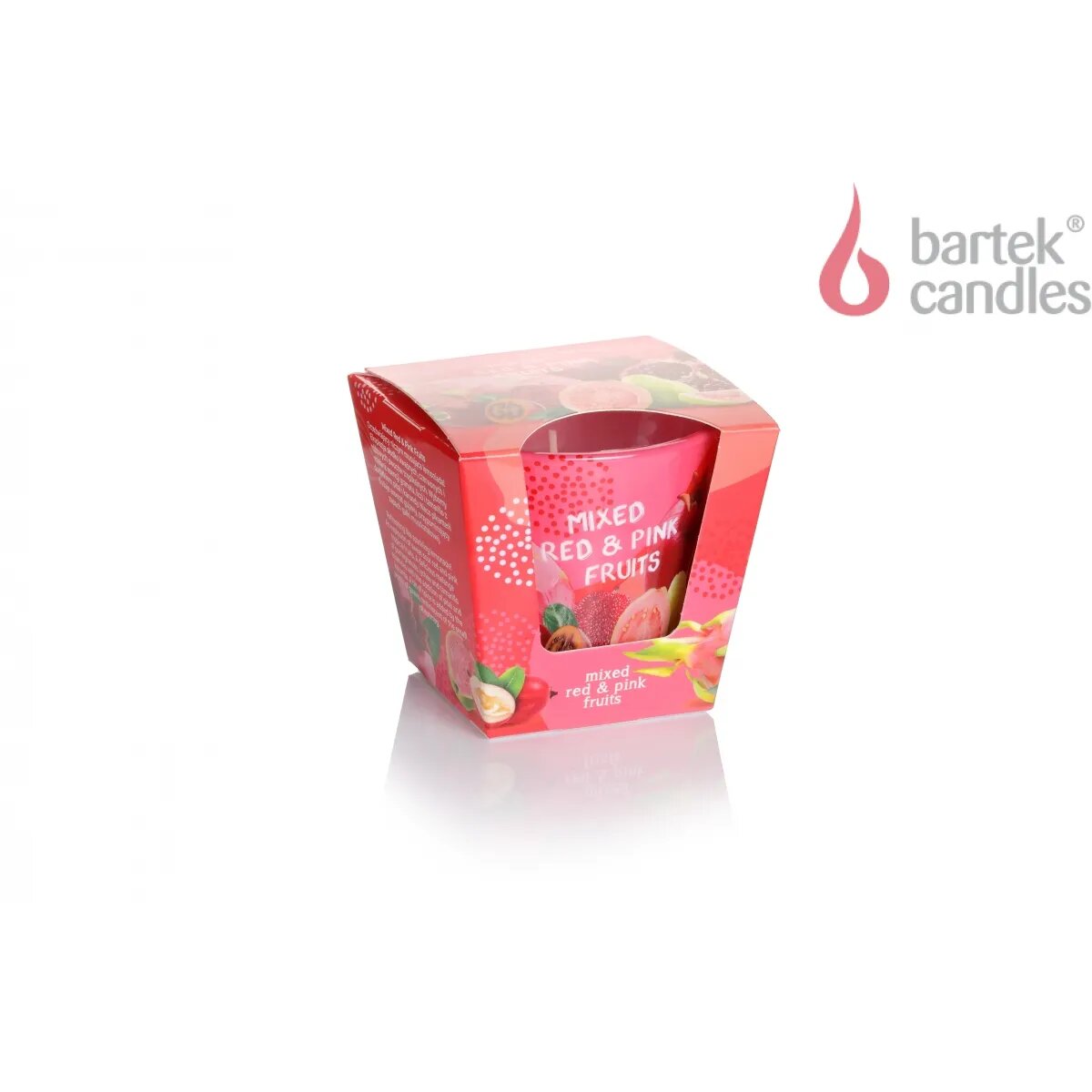 BARTEK Арома-свеча "Tropical Twist" RED PINK 115g