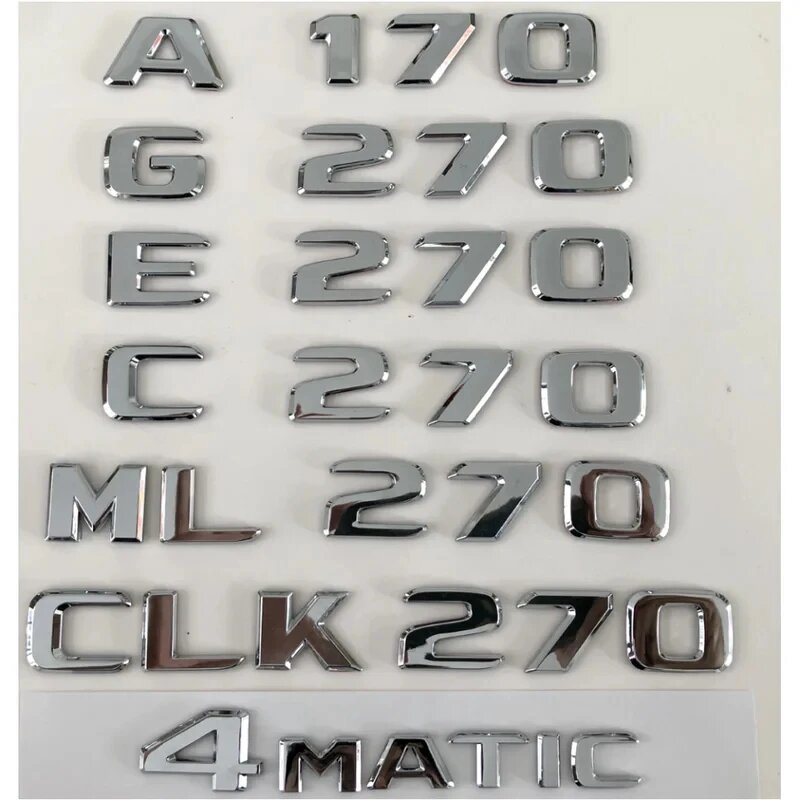 Буквы-эмблемы на багажник Mercedes-Benz ML 270