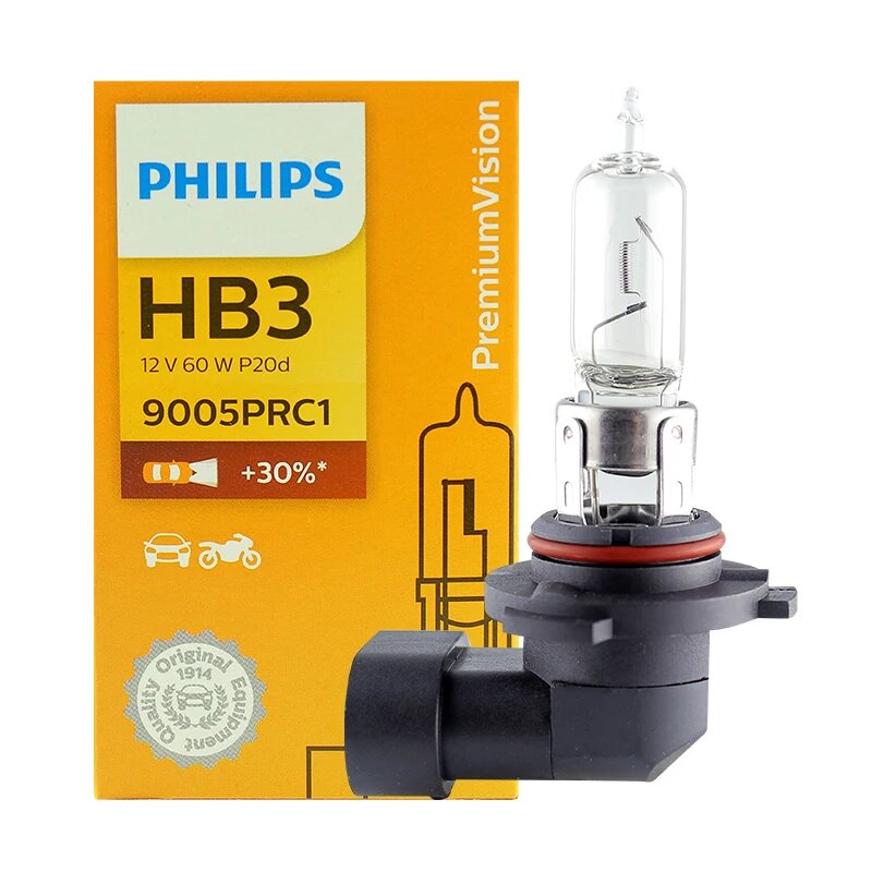 Лампа Галогенная Philips Vision 9005 HB3 Для Автомобильных Фар, 12В 65Вт P20d Plus, На HB3 2 Lamps