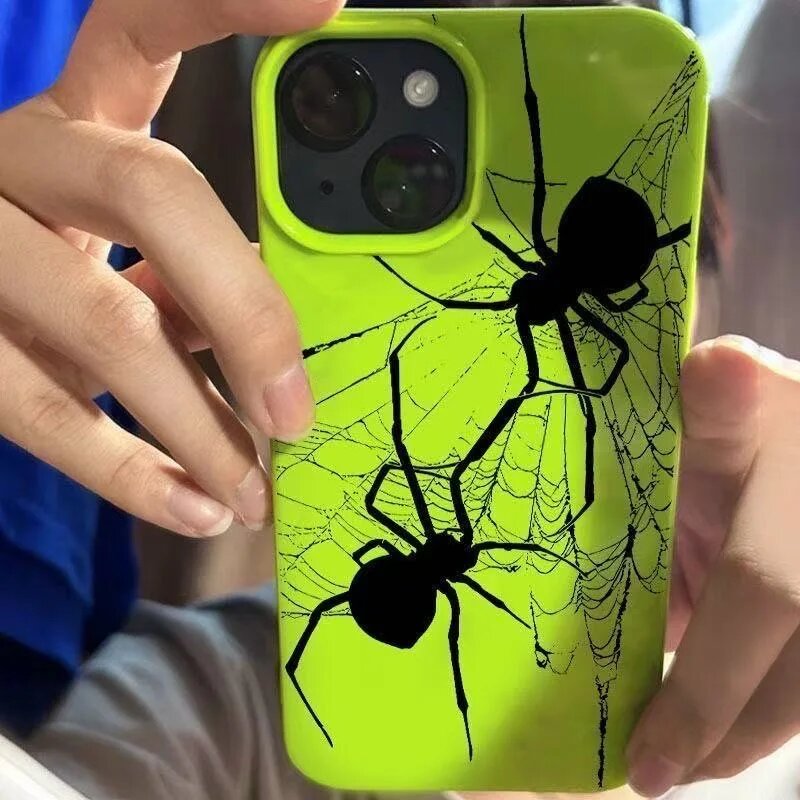 Чехол для телефона с милой аниме-девушкой и кошкой, IPhone 16 Plus, Зеленый, армейский зеленый