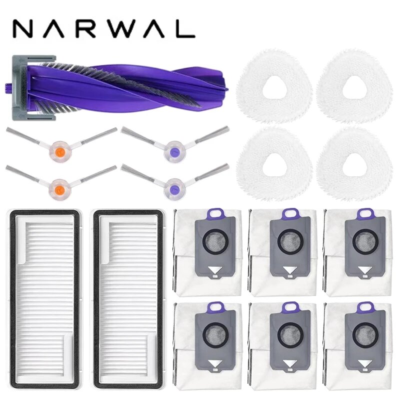 Набор запчастей для робота-пылесоса Narwal Freo Z Ultra Фиолетовый, небесно-голубой