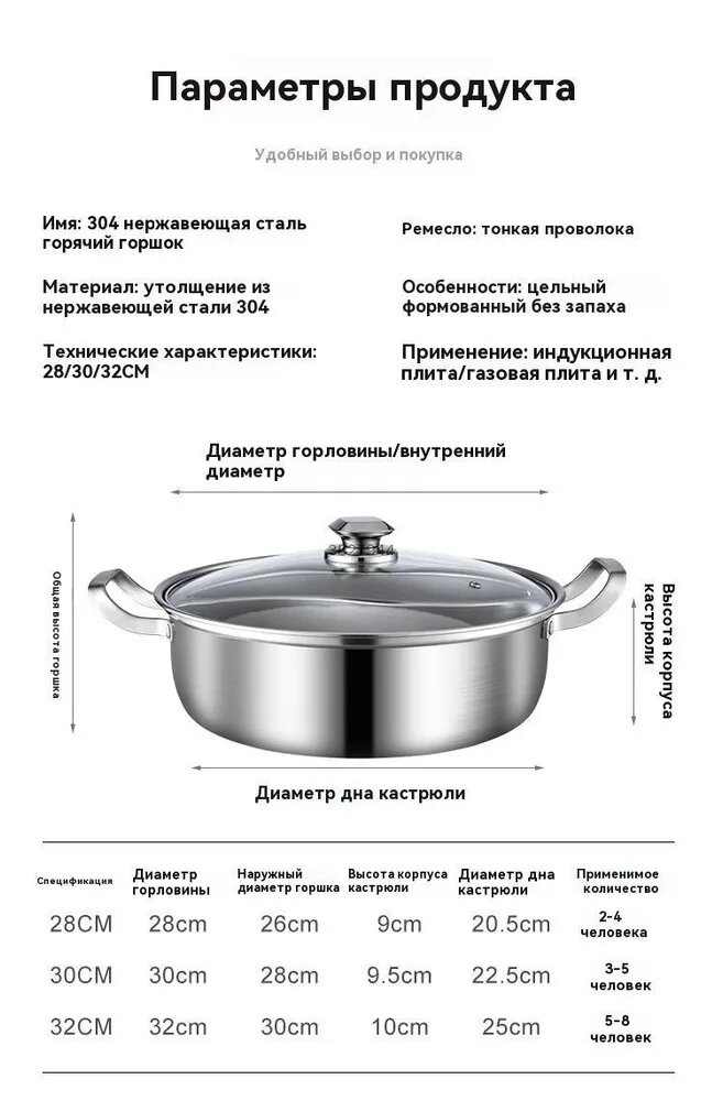 Кастрюля разделенная на две части темно-зеленая для приготовления супов и горячих блюд, нержавеющая сталь — фото 1