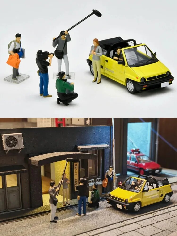 Tomytec TLV 1:64 Geocore 64 #Car Snap 11b TV Crew 2 Коллекционная машинка