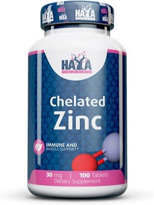 Цинк Haya Labs Chelated Zinc 30 mg 100 таблеток