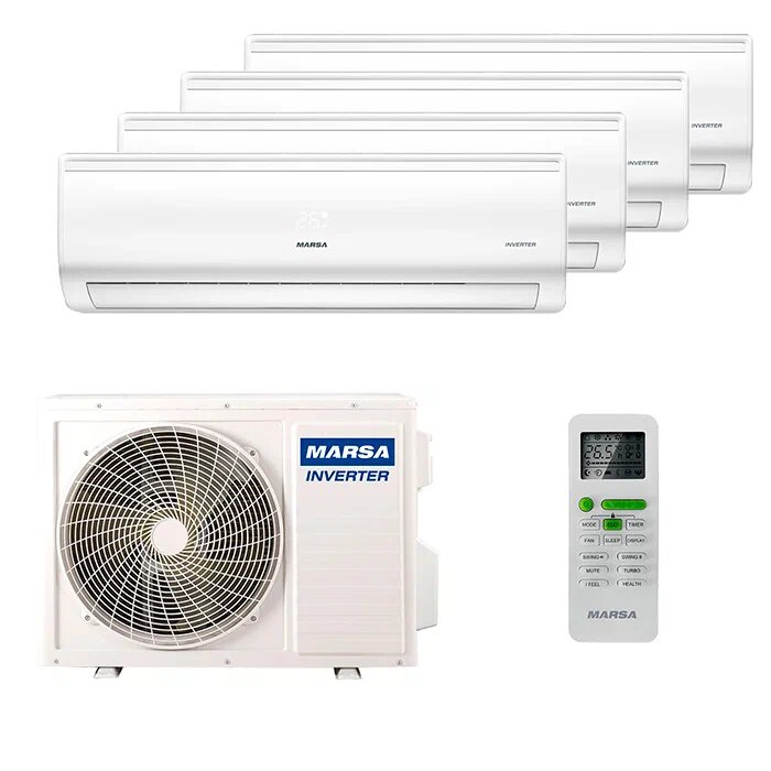 Мульти сплит-система на 4 комнаты Marsa MRK-T09PA + MRK-T12PA x 3 / MRK-5M42HTPE-W