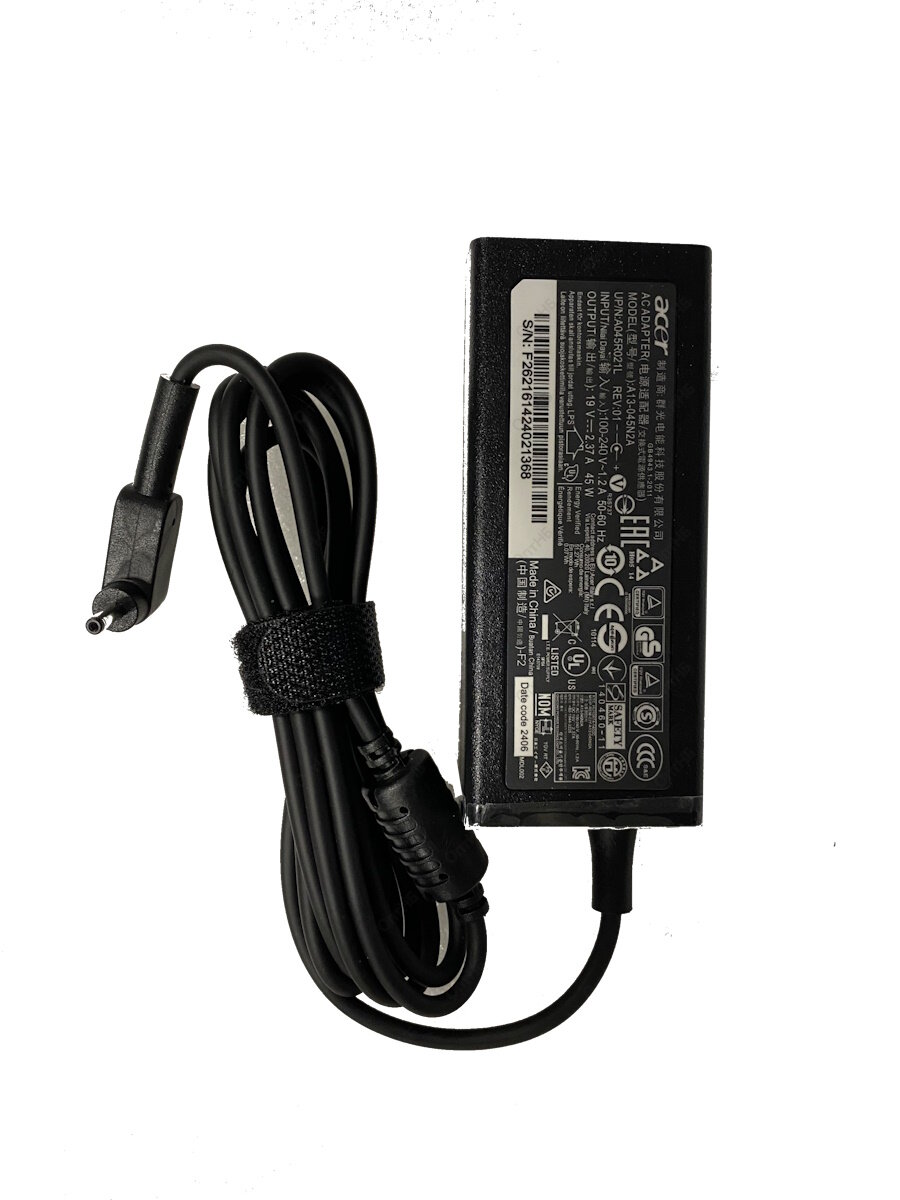 Блок питания для ноутбука Acer 3.0x1.1мм, 45W (19V, 2.37A) (new type) с кабелем
