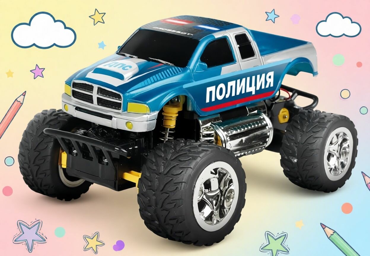Детская радиоуправляемая машина р/у "Crossbot", Монстр Трак, свет, звук